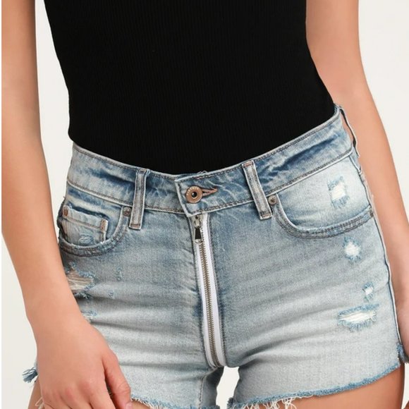 pistola | Shorts | Pistola Winston Light Wash Front To Back Zipper ...